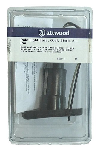 Pole Light Base, Oval, Attwood 91022-7 Black -NEW- Factory Sealed ...