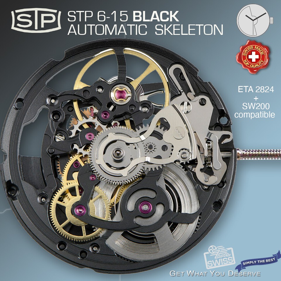 MOVEMENT AUTOMATIC STP6-15 (compatible ETA 2824+SW200) 6 VARIATIONS ...