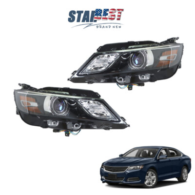 Headlights Replacement For Chevrolet Impala 2015-2019 Left+Right Side ...