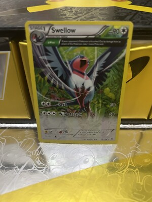 Pokemon TCG XY Roaring Skies Swellow 72/108 Full Art Holo Card | eBay