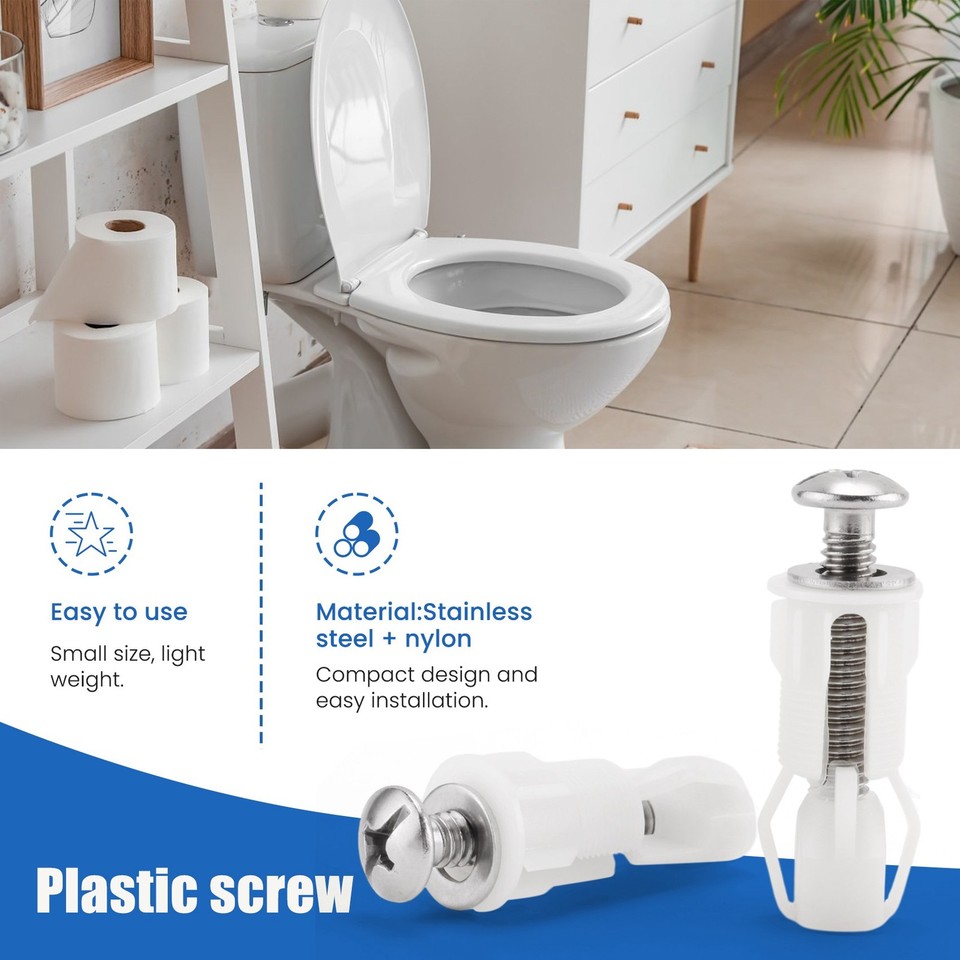 Toilet Screws and Toilet Lid Screws Stainless Steel Top Fixing ...