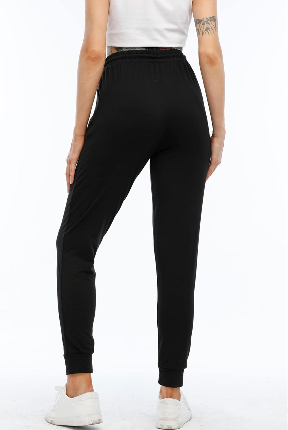 Womens Joggers with Pockets & Drawstring-Sweatpants for Women Workout ...