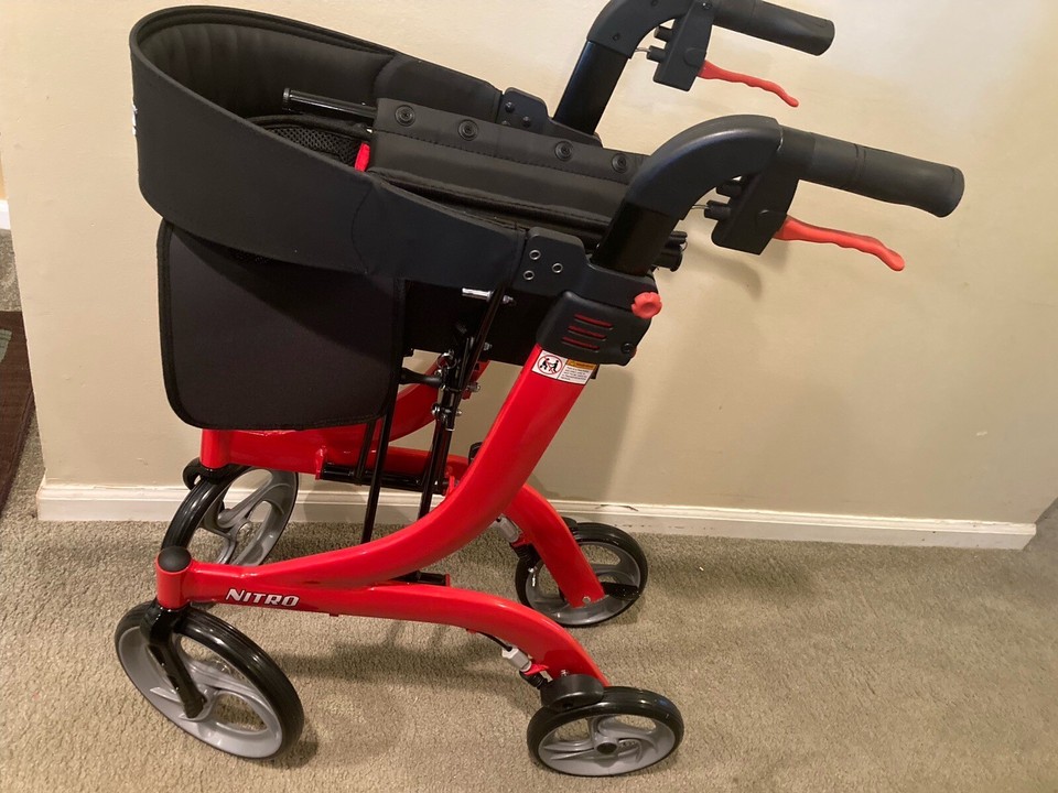 Drive RTL10266T Medical NITRO Euro Style Walker Rollato - Red ...