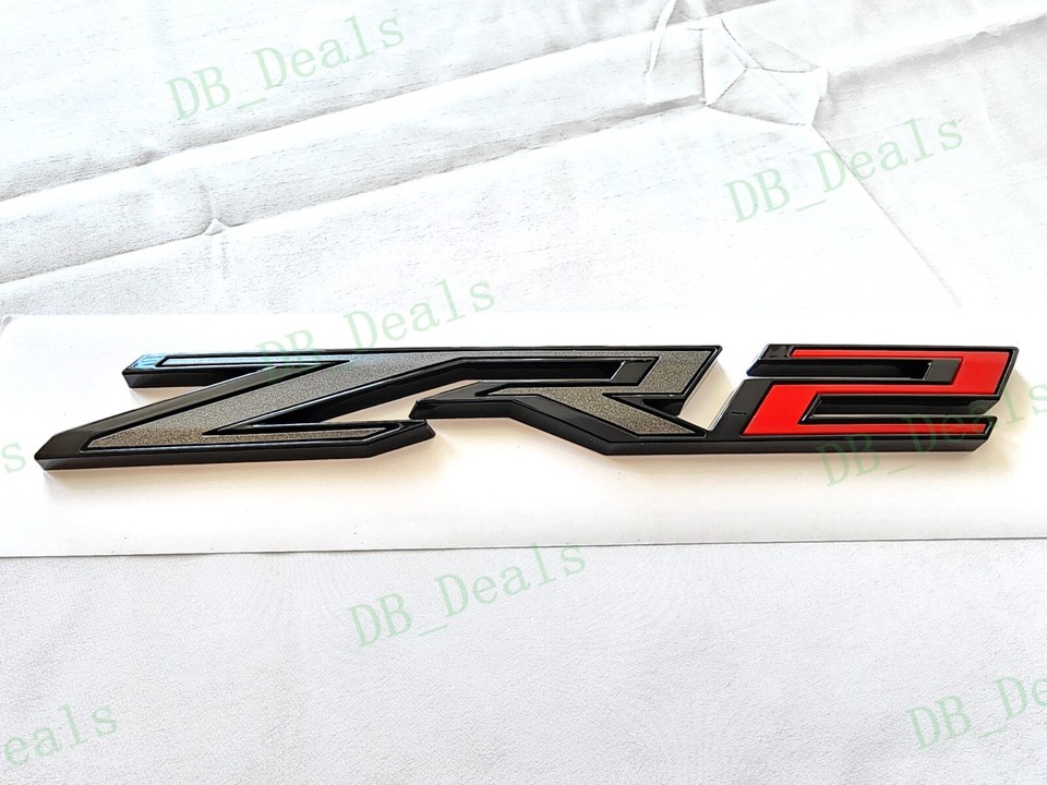 4PCS Gloss Black Red Door Rear Colorado ZR2 Emblems Letters Fit 2023 ...