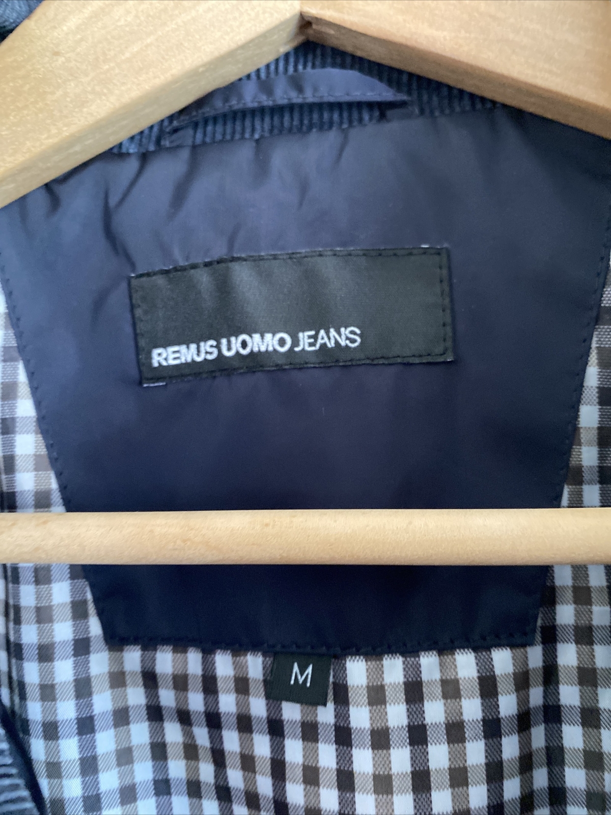 Remus Uomo Jacket Mens Navy Blue Quilted Lined Zip Casual Size M Medium ...