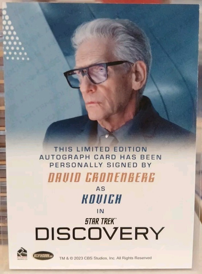 Star Trek Discovery Season 4 David Cronenberg Autograph Card as Kovich ...