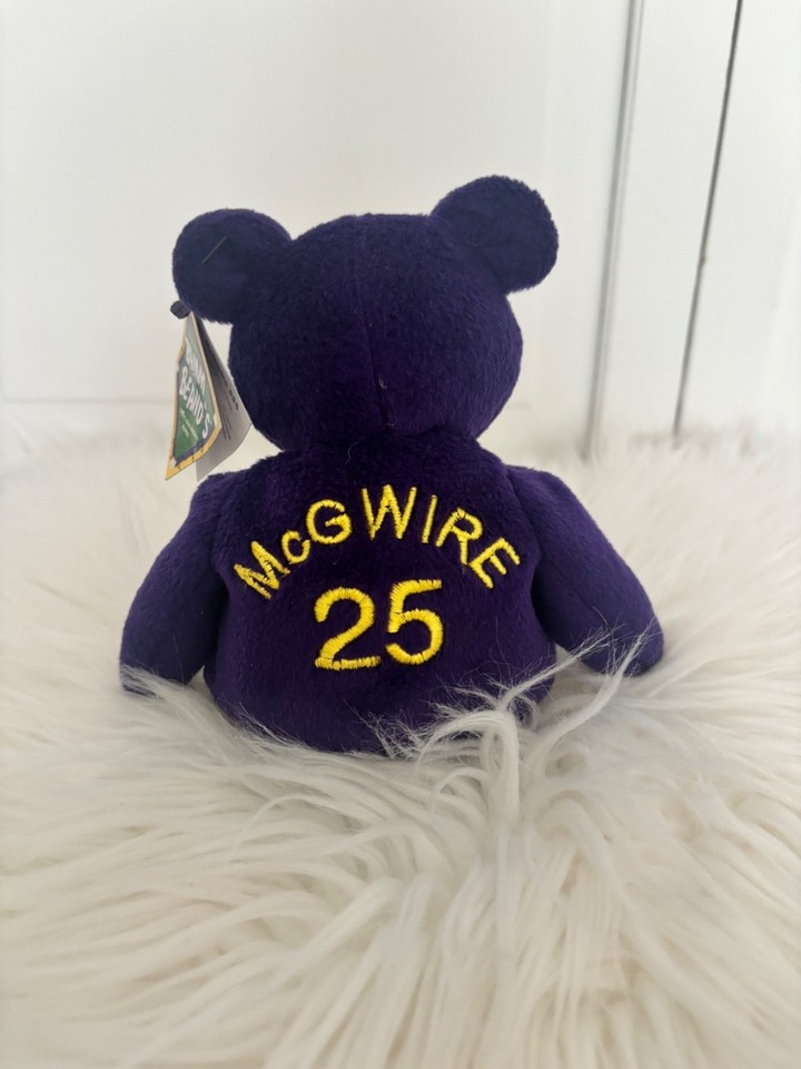Salvino’s Bamm Beano’s Mark McGwire #25 1998 Purple Beanie Baby with tags | eBay