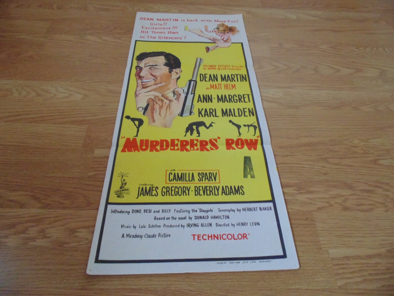 MURDERERS ROW ORIGINAL 1966 DAYBILL CINEMA FILM MOVIE POSTER Dean ...