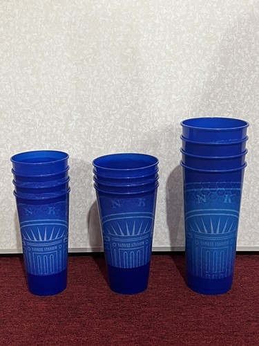 New York Yankees Stadium Souvenir Beverage Cups - Lot of 12 Plastic ...