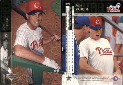 Jon Zuber 1994 Upper Deck Minor League #199 RC Card Clearwater Phillies ...
