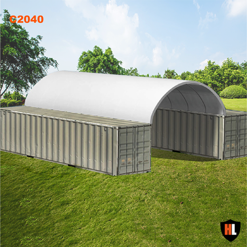 20 x 40 FT SHIPPING CONTAINER CANOPY / SHELTER, SHED - GALVANISED STEEL ...
