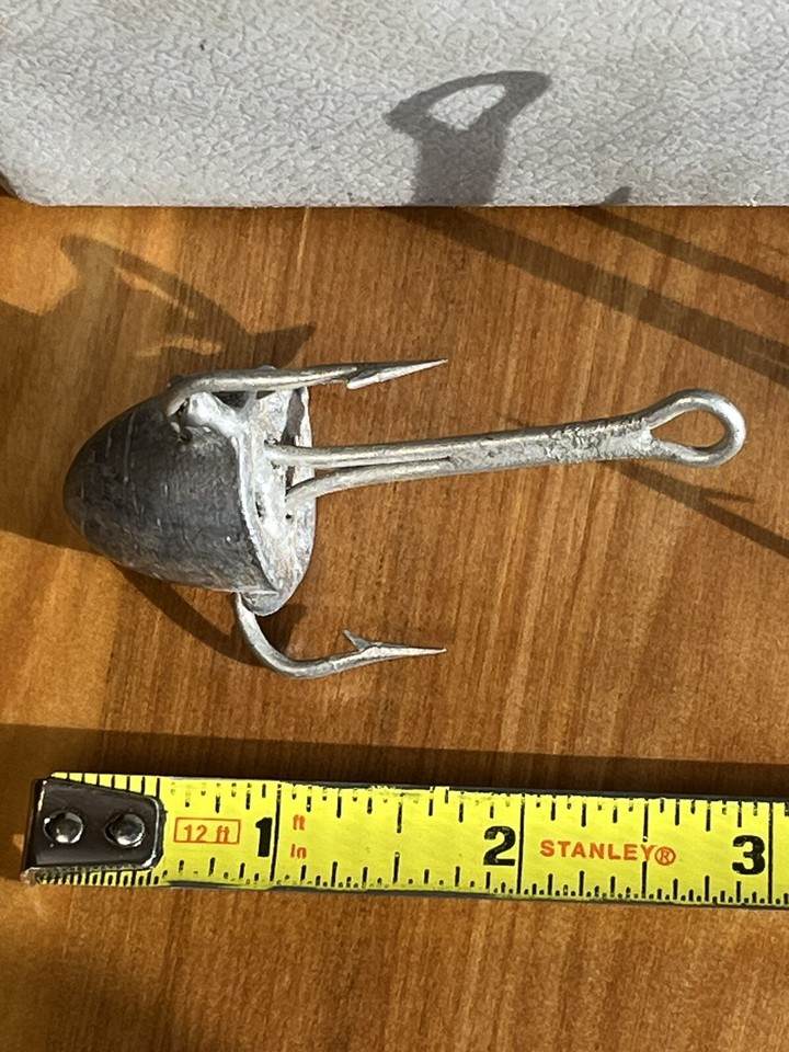 Lot Of 49 Treble Snagging Hooks 48 Bare, 1 With Lead Weight Paddlefish ...