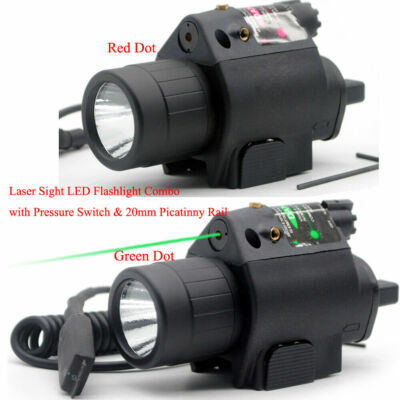 Tactical Red/Green Dot Laser Sight LED Flashlight Combo with 20mm ...
