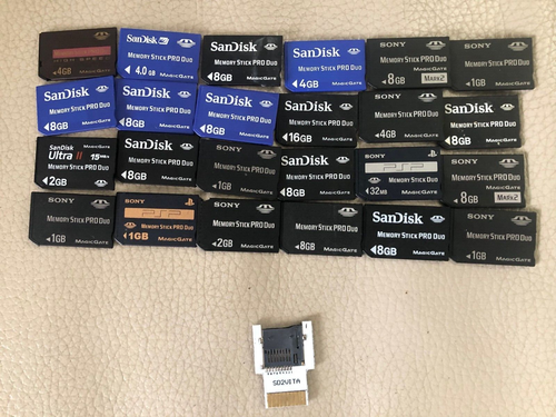 Large Wholesale Lot of 24 Memory Cards Card Duo for Sony PSP 2GB 4GB ...