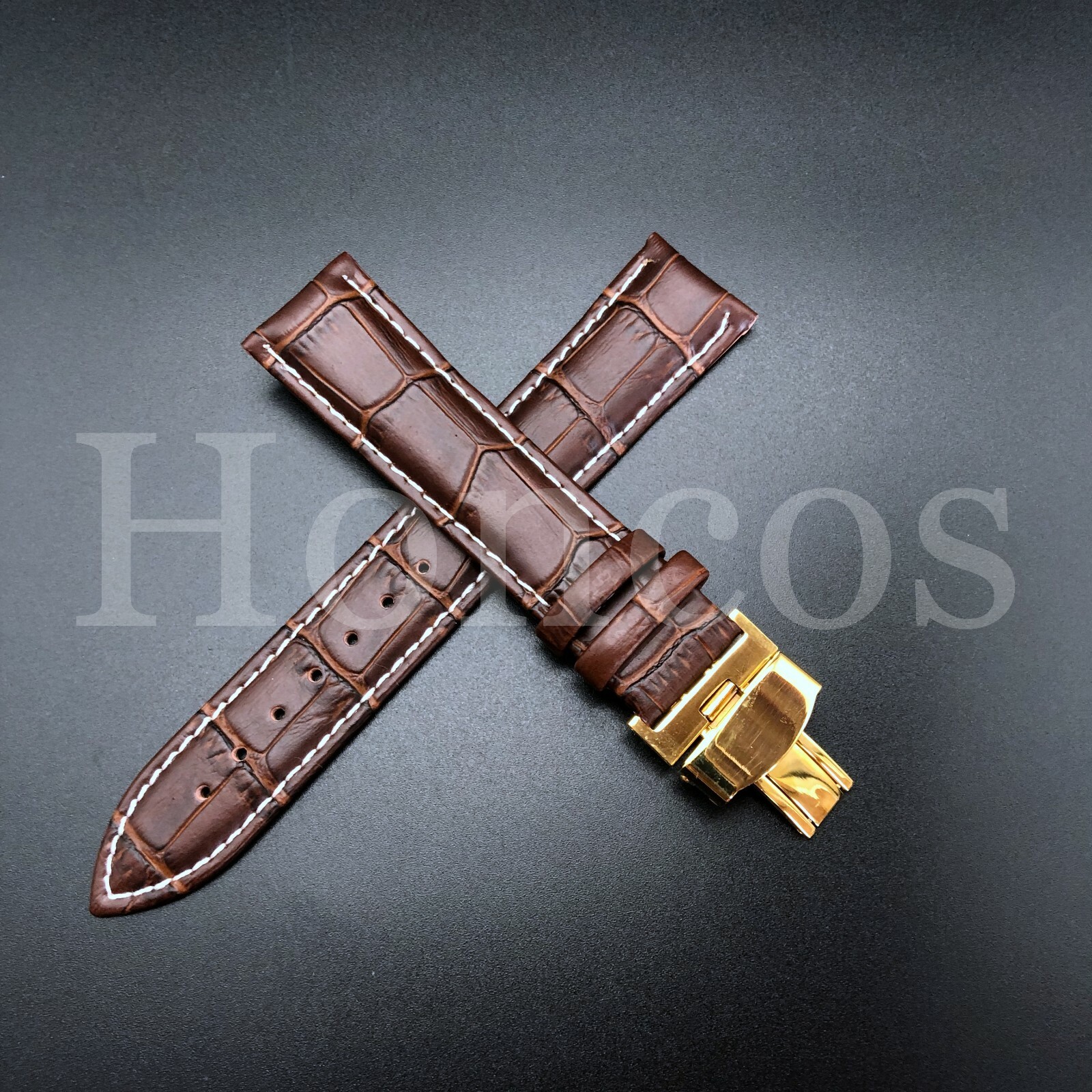 18MM LEATHER WATCH STRAP BAND DEPLOYMENT CLASP FITS FOR LONGINES L ...