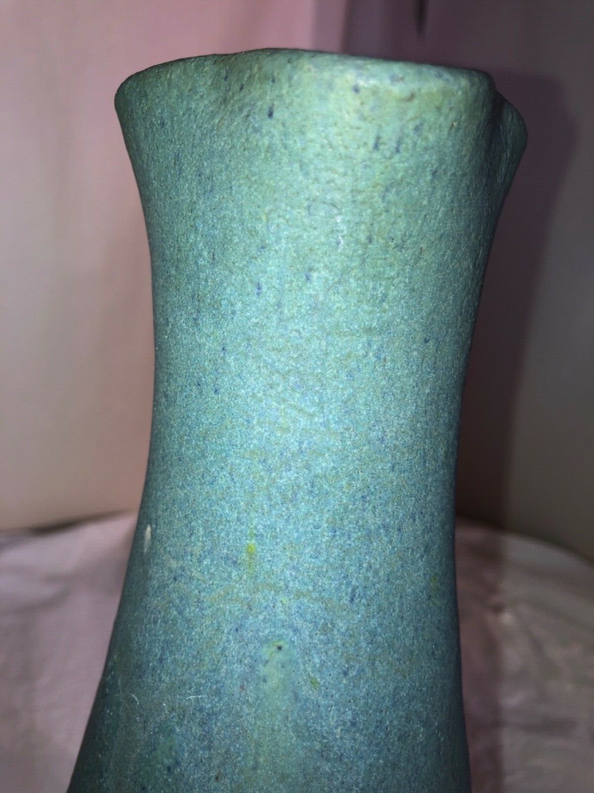 Merrimac Pottery Co Pitcher/Ewer-1902-1908-Matte Blue-Arts & Crafts ...