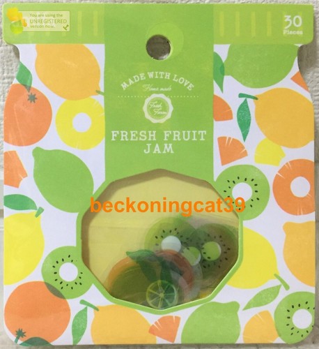 Amifa Fresh Fruit Jam Clear Flake Sticker 30 Citron Orange Kiwi Été ...