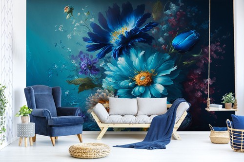 3D Magic Blue Flower G3946 Wallpaper Wall Murals Removable Self ...