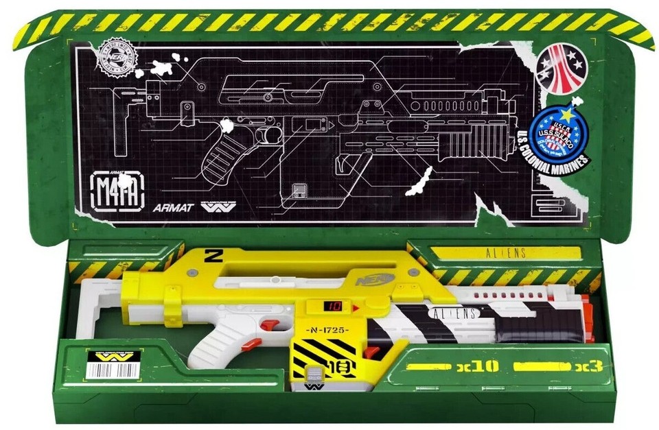 NERF Aliens LMTD Aliens M41A Pulse Rifle Blaster NEW 195166189512| eBay
