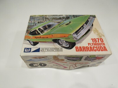 MPC 1970 Plymouth Barracuda model Car Kit 1/25 Built early vintage 270 ...