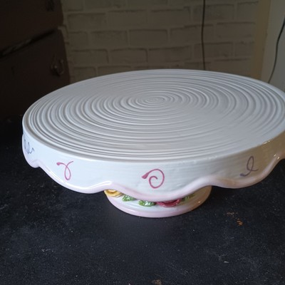 AVON CELEBRATION PEDESTAL BIRTHDAY CAKE PLATE 2005 PRESIDENT'S CLUB N10 ...