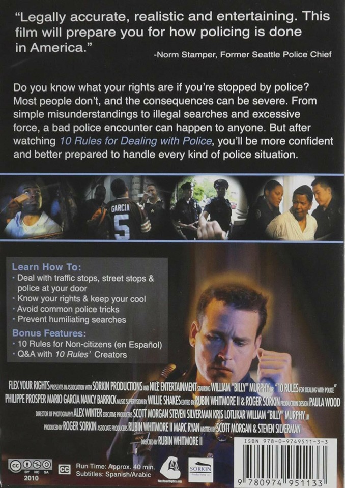 NEW 10 Rules for Dealing with Police DVD MOVIE TEN Rules Dealing with ...