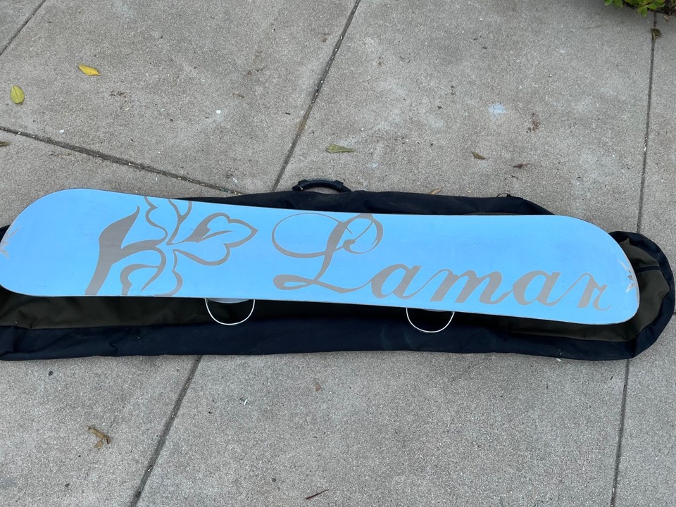Lamar Fascination Snowboard with peacock design + bindings + bag ...