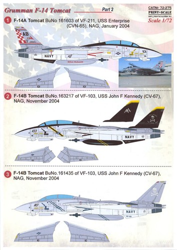 Print Scale Decals 1/72 GRUMMAN F-14 TOMCAT U.S. Navy Jet Fighter Part ...