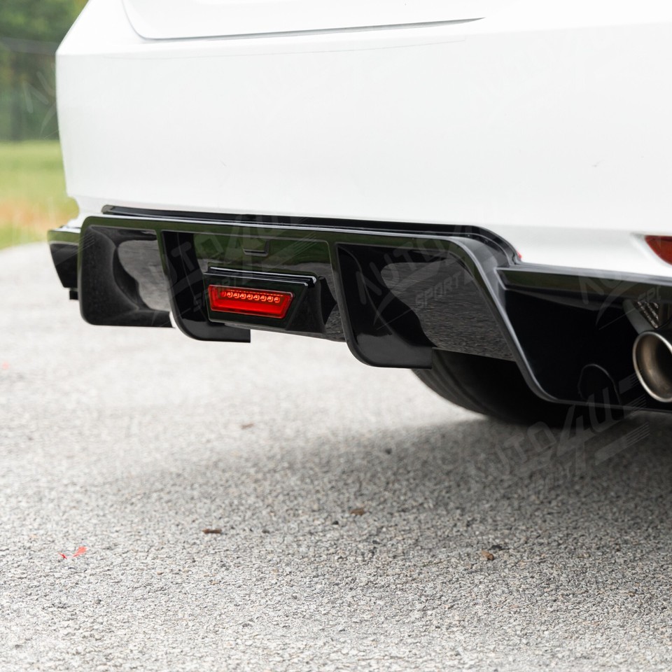 Fit 2018-2024 Toyota Camry TRD Style Gloss Black Rear Diffuser & Corner ...