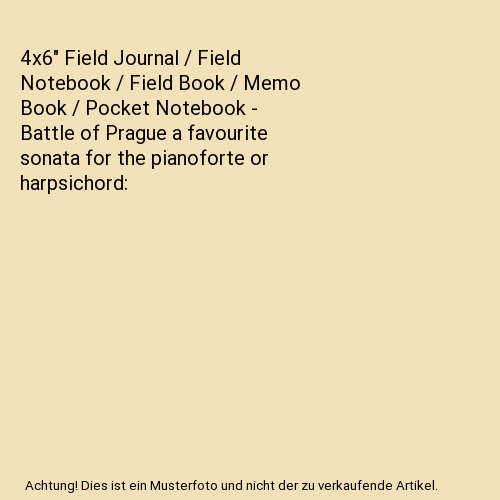 4x6" Field Journal / Field Notebook / Field Book / Memo Book / Pocket ...