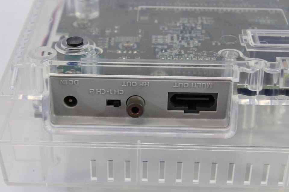 Super Nintendo Transparent Crystal Clear Console SNES SFC Converted AC ...