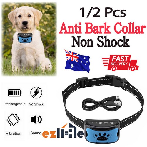 Anti Bark Electric Shock Dog Pet Training E-Collar Obedience No Remote ...