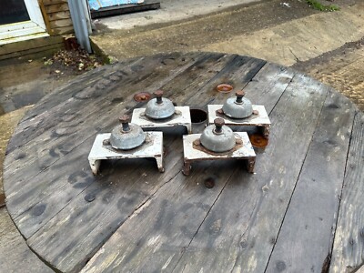Set of 4x rubber engine mounts on steel supports X hydraulic pack £50 ...