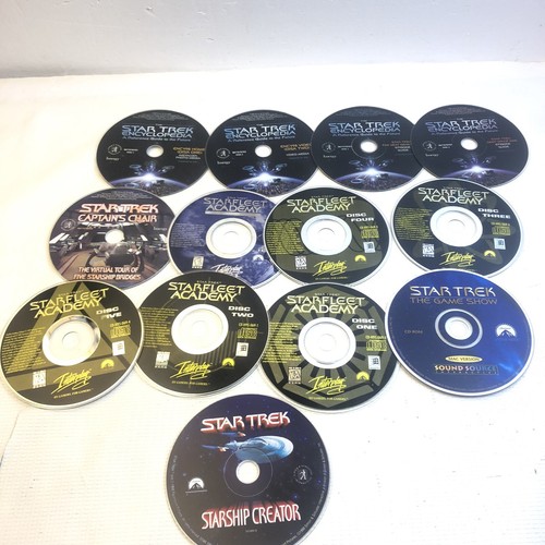 Star Trek Lot 6 PC CDROM Mac Games Show Starship Academy Lost Chair ...