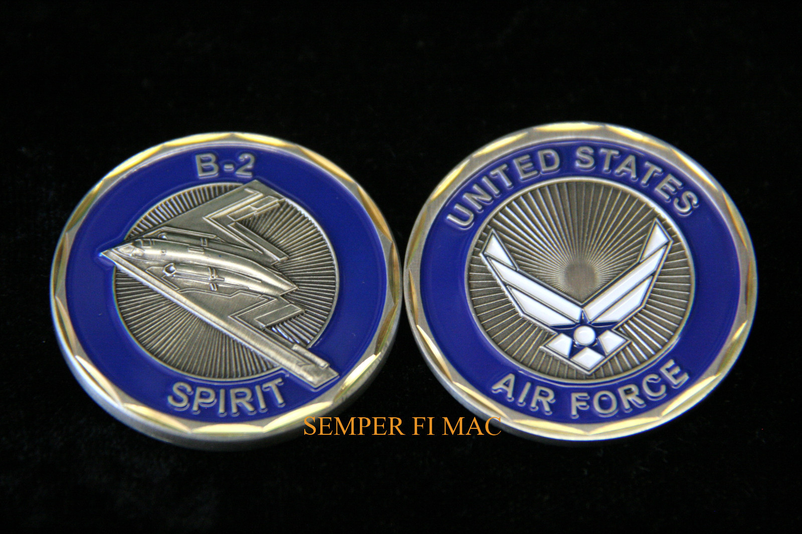 US AIR FORCE B-2 BOMBER CHALLENGE COIN NORTHROP STEALTH AIRCRAFT GIFT ...