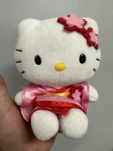 Hello Kitty Sanrio Blip Toys Plush 2014 Pink & Red Kimono Flowers Rare ...