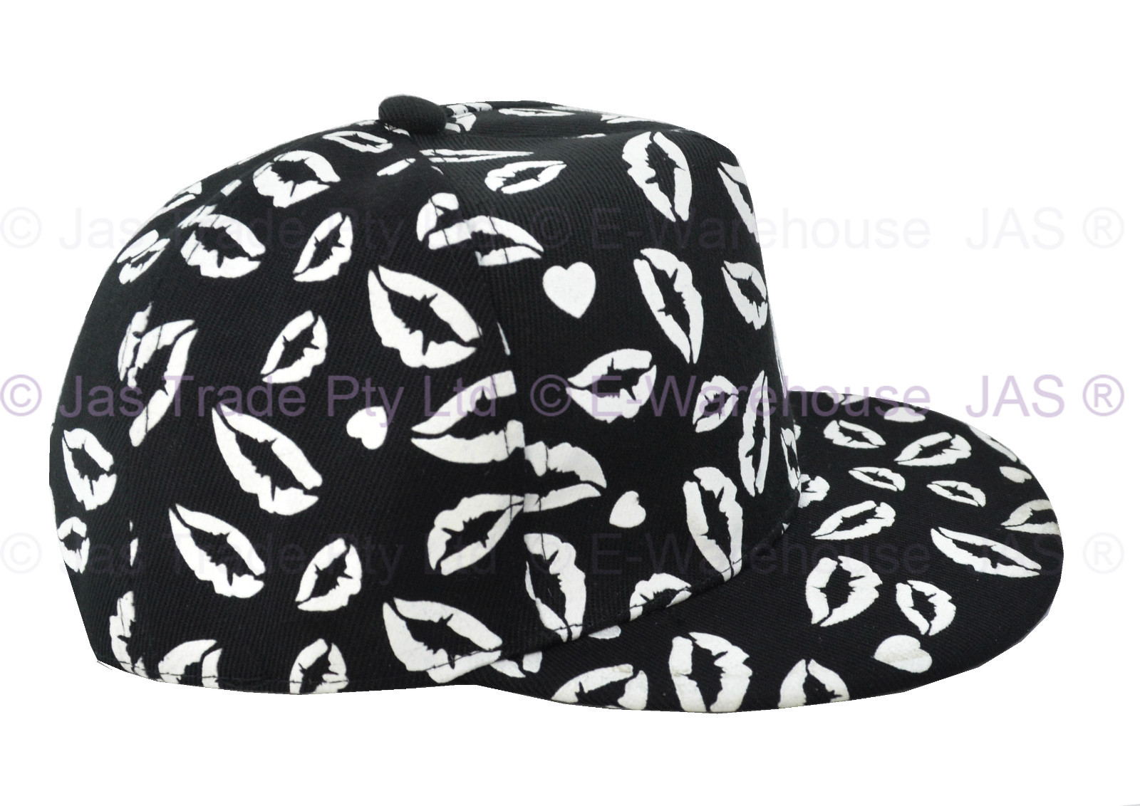 Snapback Baseball Cap Hat GLOW IN THE DARK Valentine's Love Kisses ...