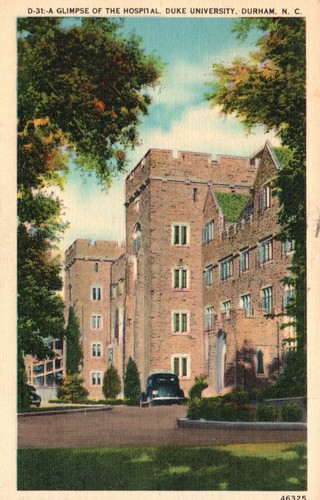 Postcard NC Durham Duke University Hospital Posted 1943 Linen Vintage ...
