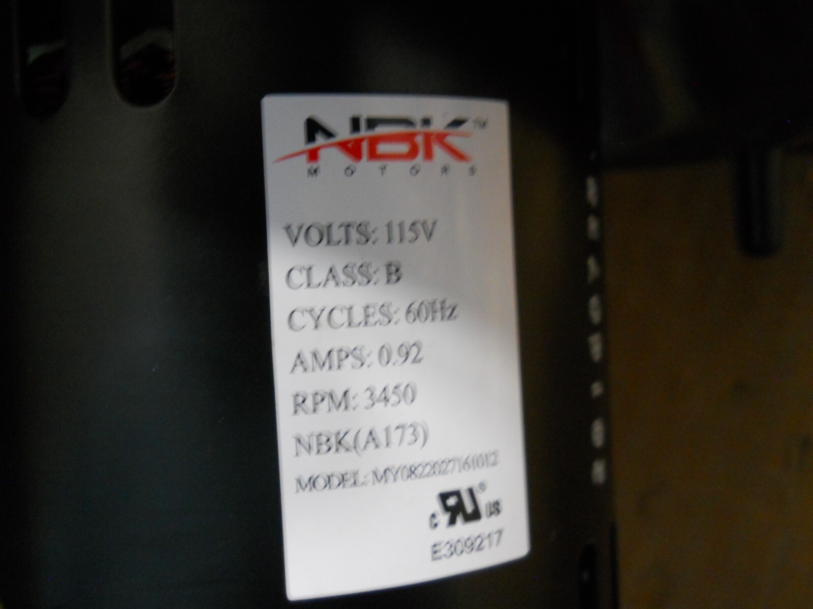 NBK Model MY0822027161012 Inducer | eBay