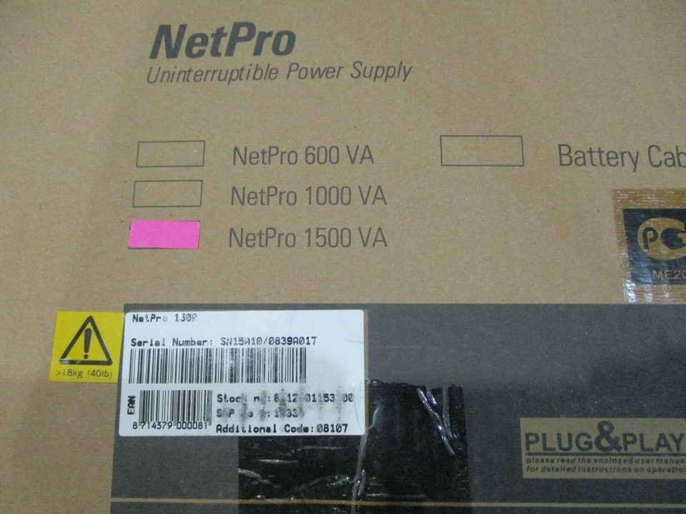 GE DIGITAL ENERGY NETPRO UPS 600-1500 1500VA-48VDC UNITERRUPTIBLE POWER SUPPLY | eBay