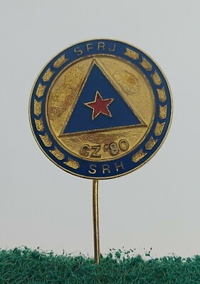 CIVIL PROTECTION SFRJ - Yugoslavia Army JNA - CZ 80 SRH, vintage pin ...
