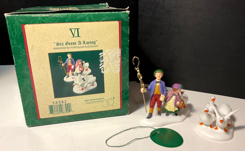 Dept 56 Dickens Village VI SIX GEESE A-LAYING 12 Days of Christmas ...