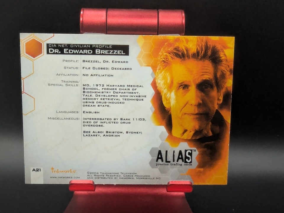 2004 Inkworks Alias Season 3 David Cronenberg as Dr Edward Brezzel #A21 ...