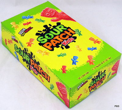 Sour Patch Kids Candy 24 Count Box 2 oz Packs Sour Sweet Bulk Candies ...