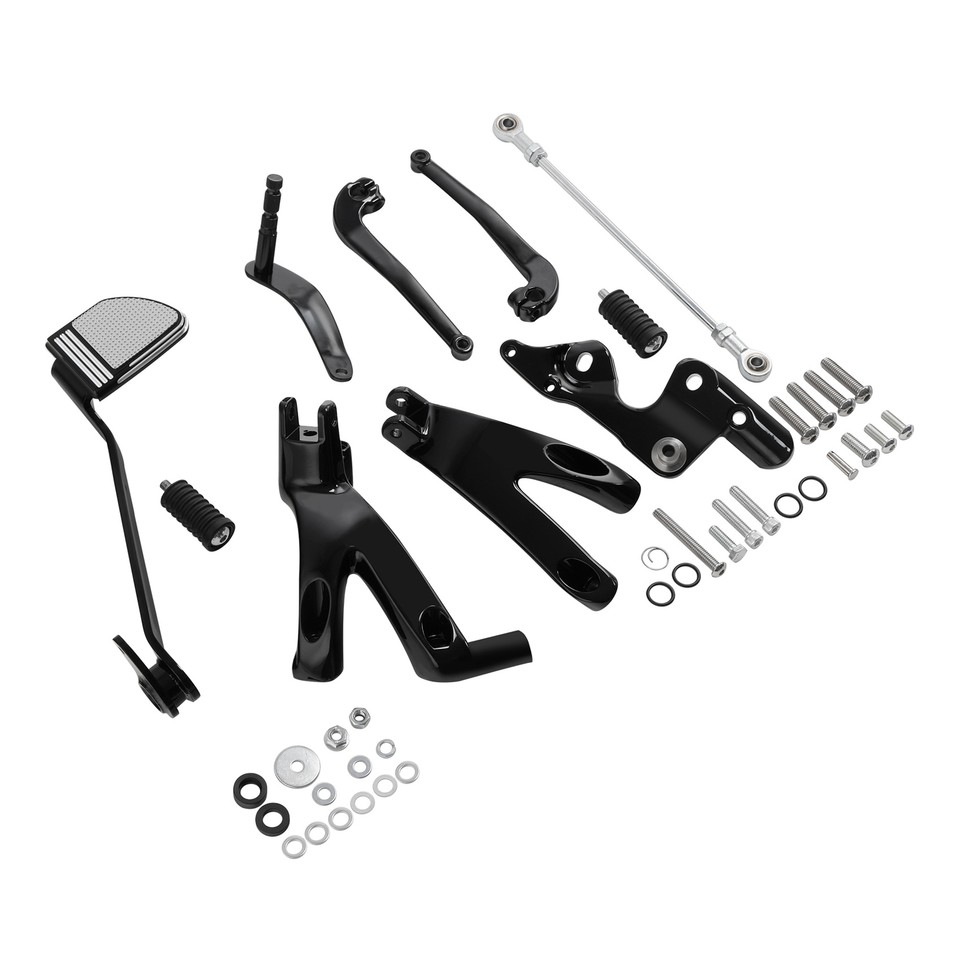 Black Forward Controls Kits Fit For Harley Softail Standard Low Rider ...