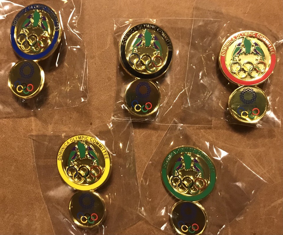 Tokyo 2020 Olympic NOC Dominica 5 Pins Athletes Delegation Pin Set | eBay