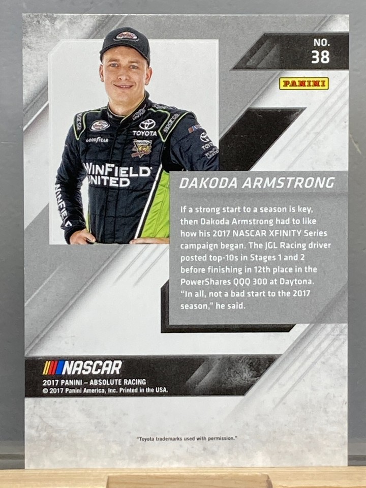 2017 Absolute Spectrum Racing Silver #38 Dakoda Armstrong /299 0750 | eBay