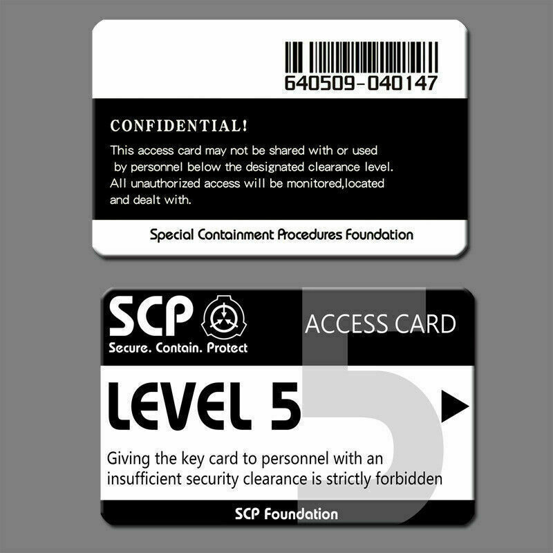 10pcs SCP Foundation Keycards PLASTIC CARD electronic pass cosplay ...