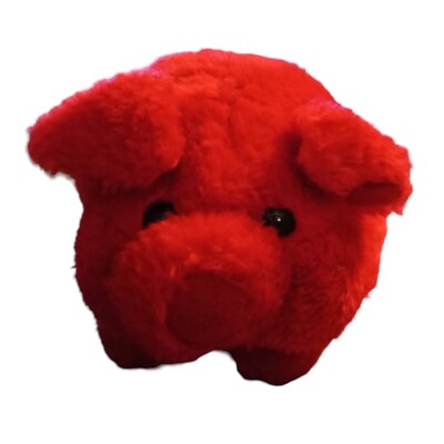 Vtg Red Oink The Pig Lovey Plush Stuffed Animal Valentine Piggy Green 5 ...