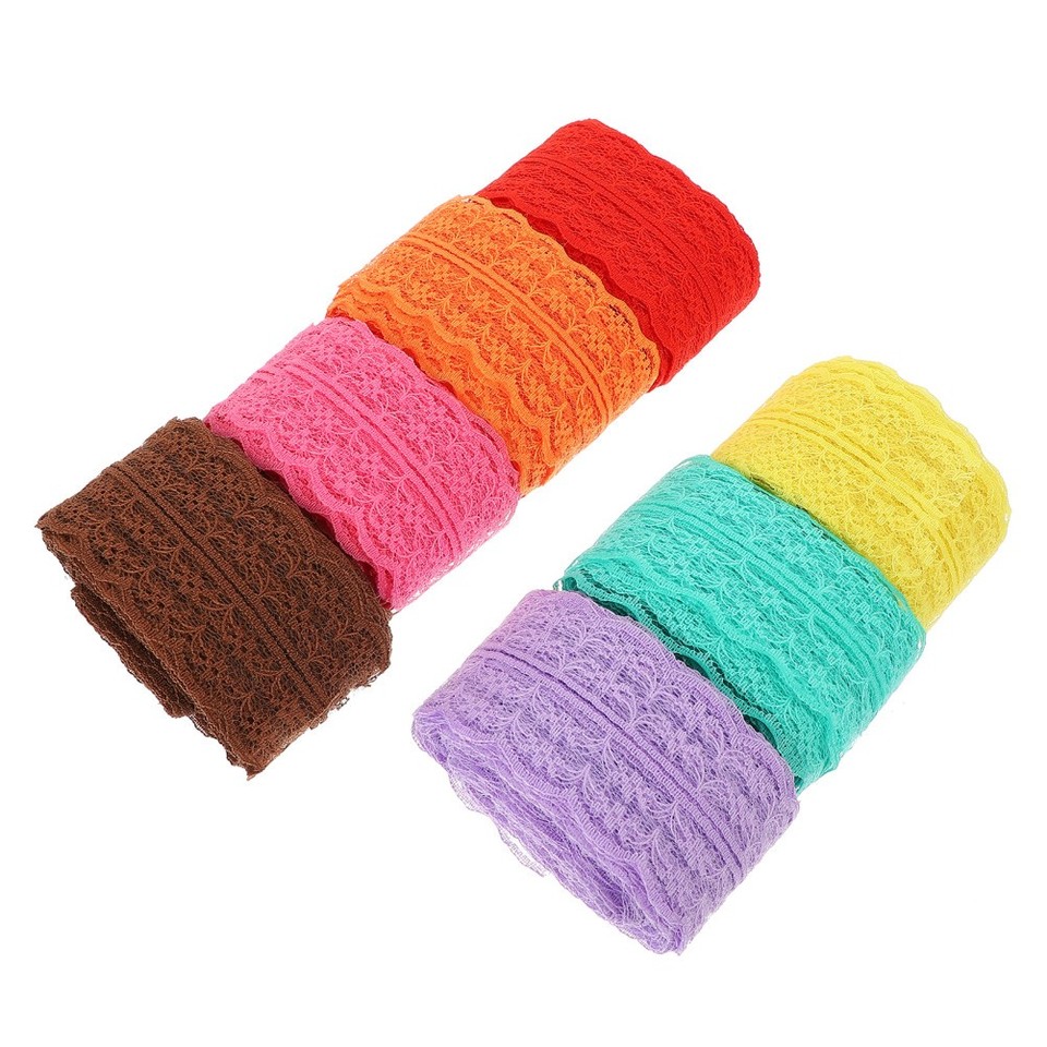 7 Rolls Manual Lace Trim Hollow Out Clothing Underwear Decorative DIY ...